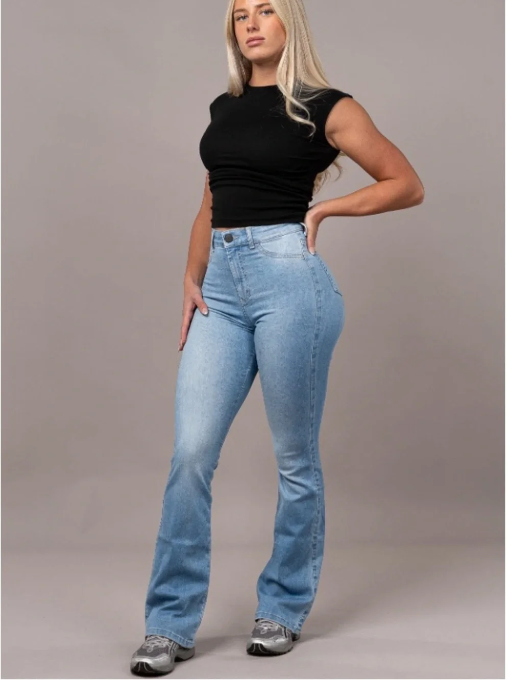 FITJEANS | Jeans | Fit Jeans Womens Denim Flared Jeans In Arctic Light ...